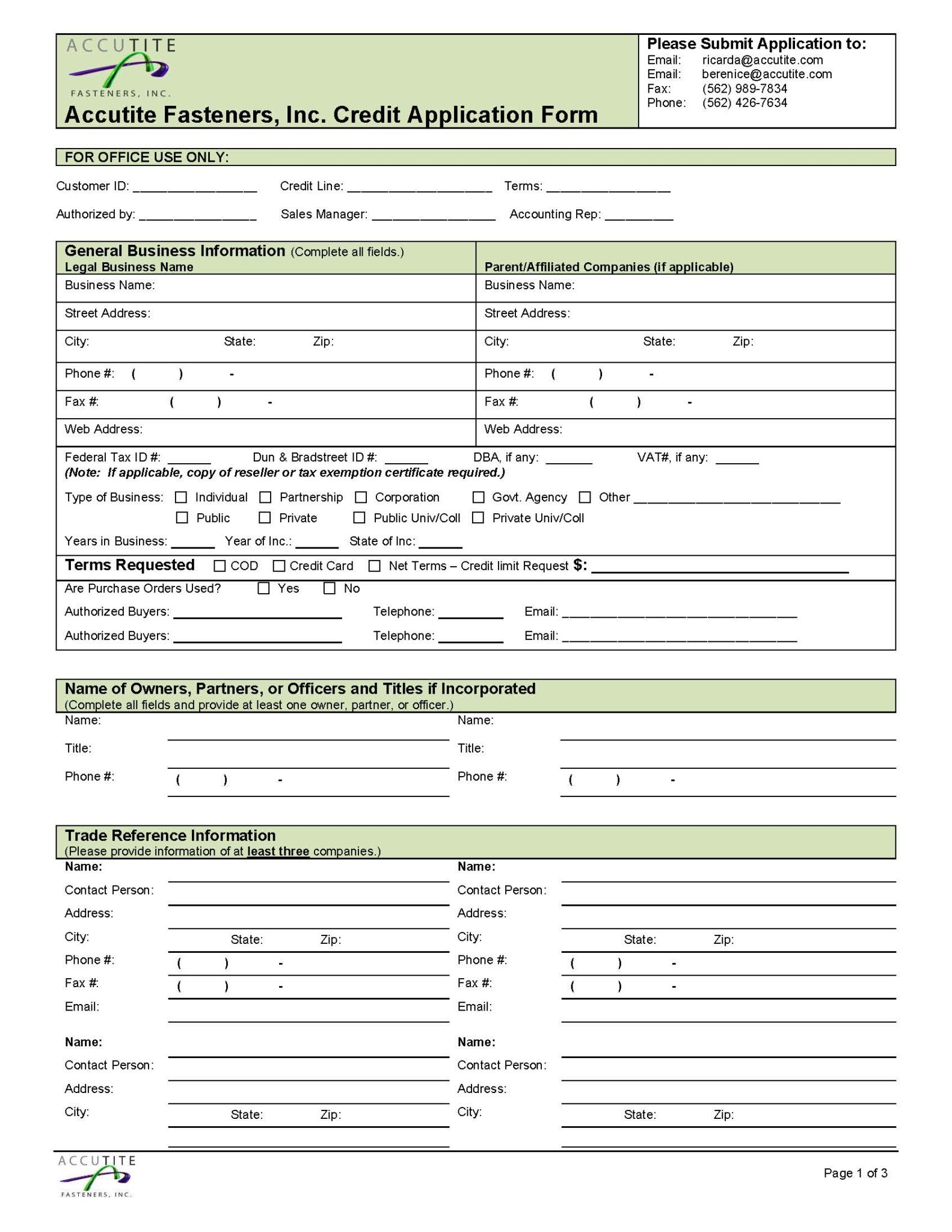 Company Resources | ACCUTITE FASTENERS, INC. • 1-800-488-7634